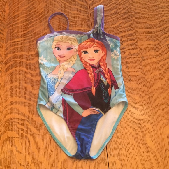 Disney | Swim | Elsa And Anna Kids One Piece Bathing Suit | Poshmark
